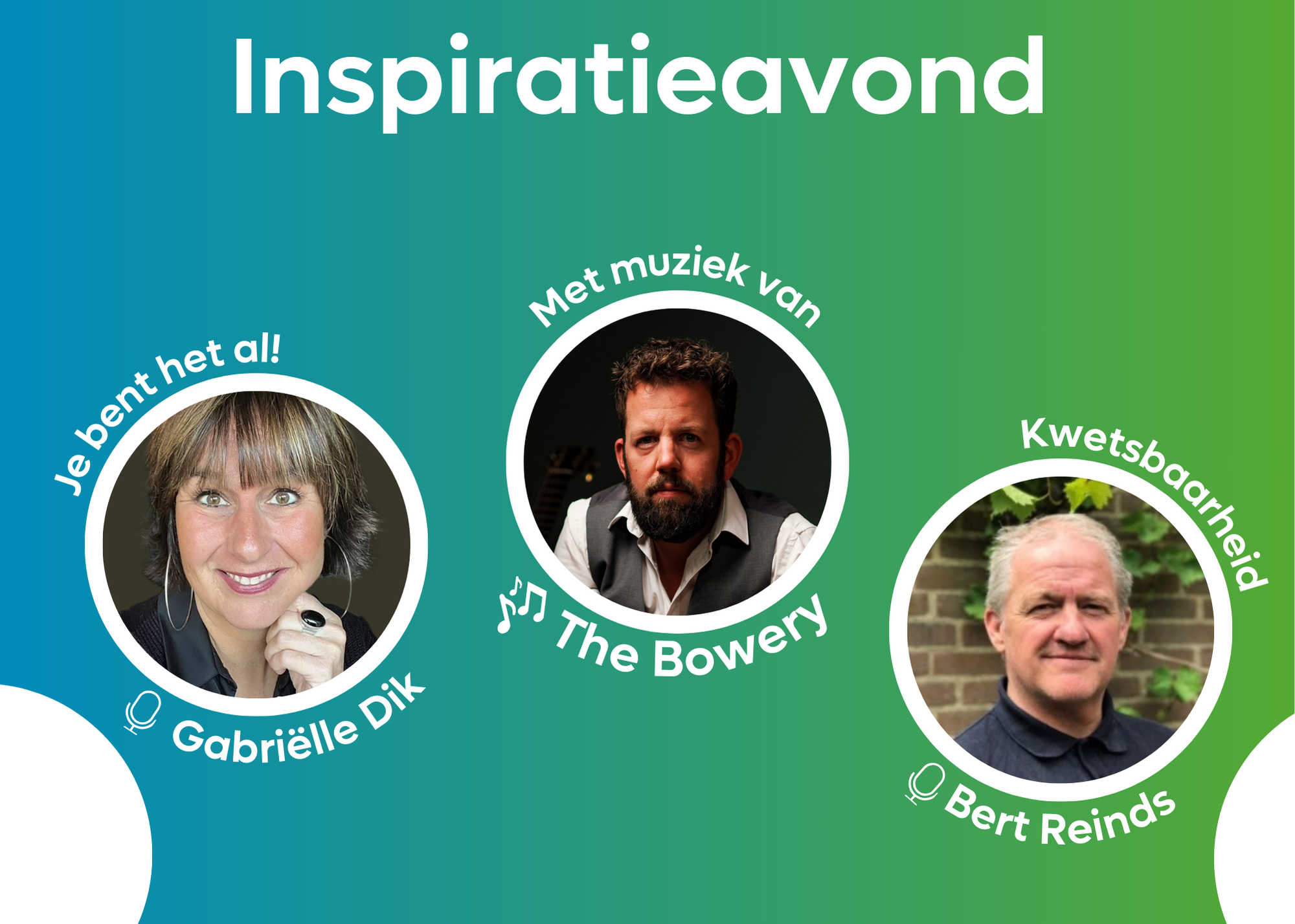 Inspiratieavond met The Bowery, Gabriëlle Dik en Bert Reinds – CGMV